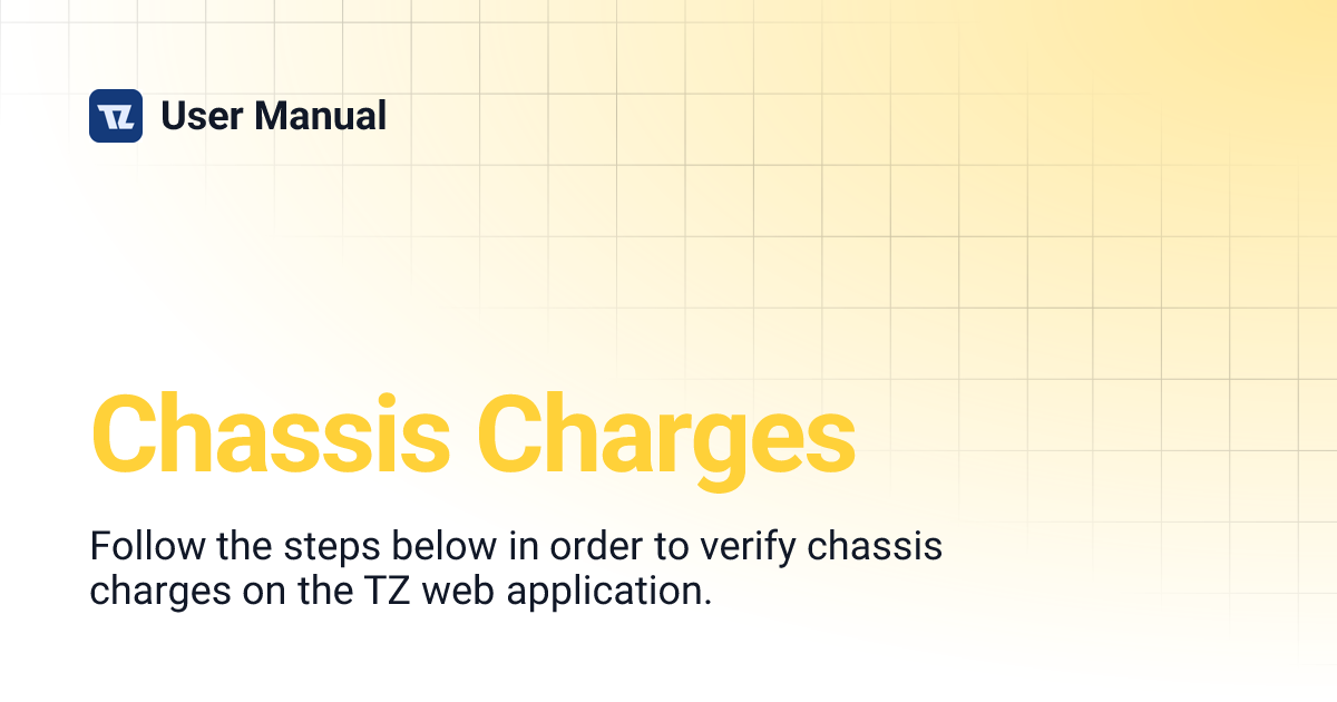 Chassis Charges | User Manual